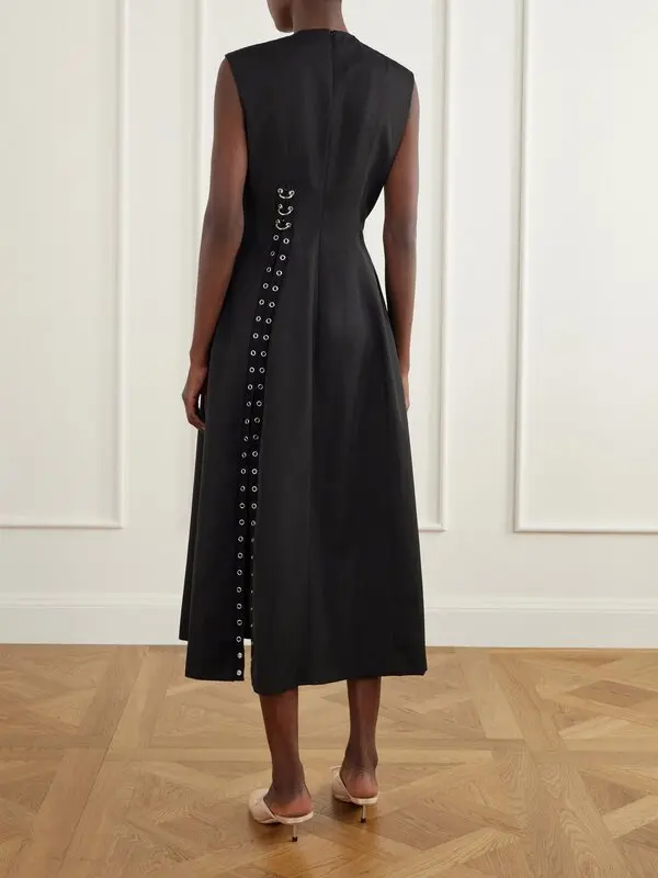 Simone Rocha Embellished Twill Midi Dress