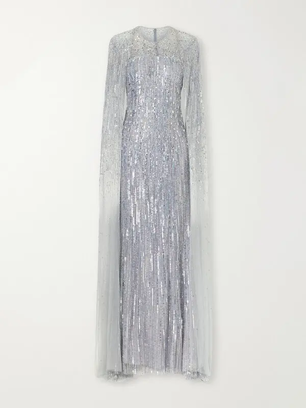 Jenny Packham Cosmic Dust Sequin-embellished Gown