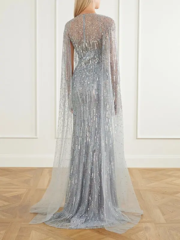 Jenny Packham Cosmic Dust Sequin-embellished Gown