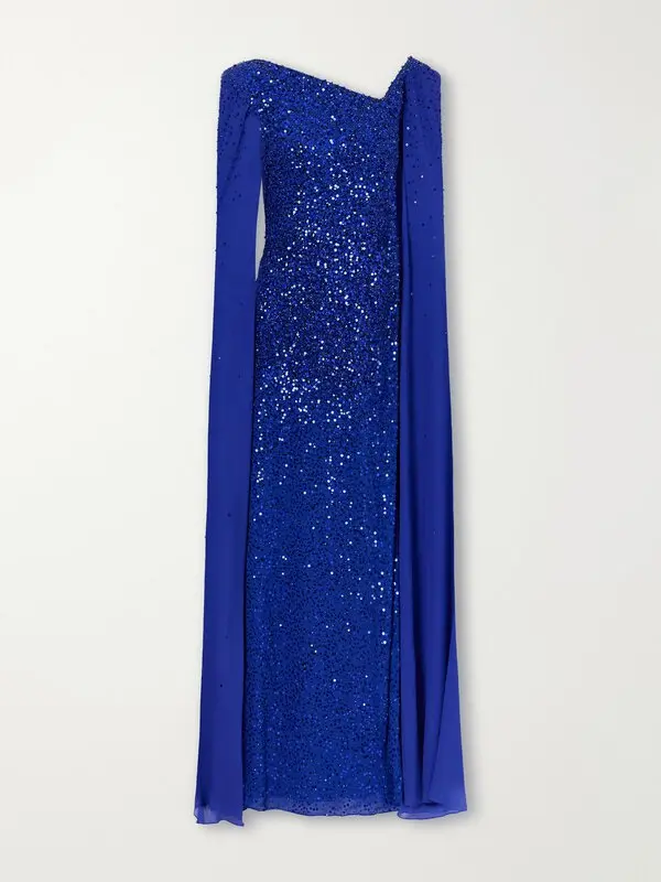 Jenny Packham Twilight Sequin-embellished Gown