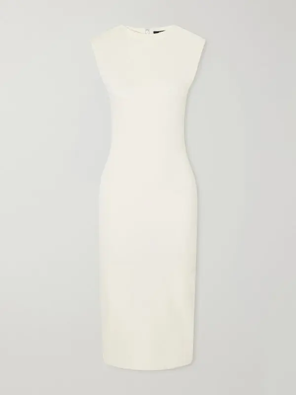 Jacquemus La Robe Alba Crepe Midi Dress