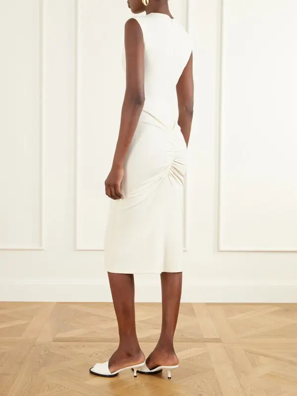 Jacquemus La Robe Alba Crepe Midi Dress