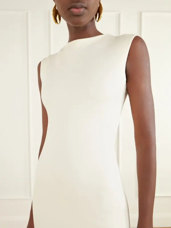 Jacquemus La Robe Alba Crepe Midi Dress
