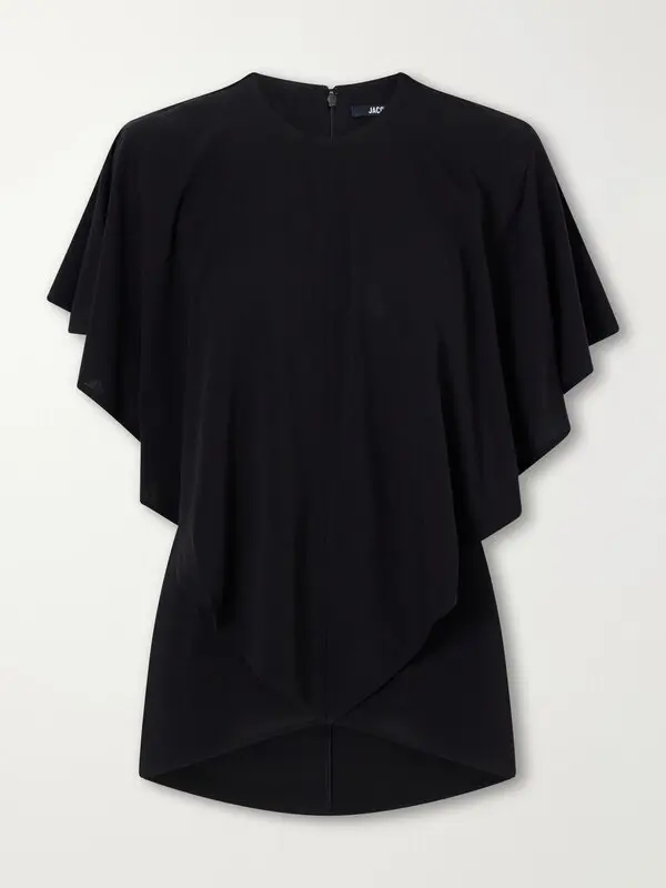 Jacquemus Le Haut Pisco Draped Crepe Blouse