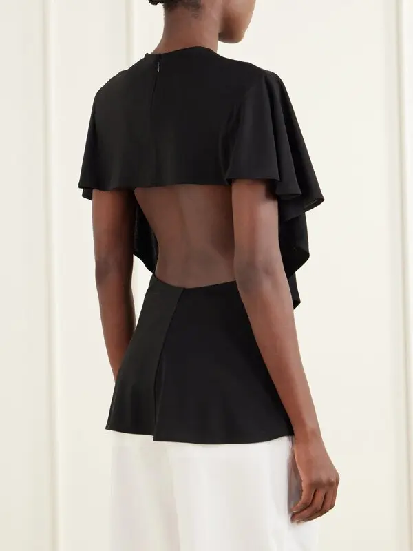 Jacquemus Le Haut Pisco Draped Crepe Blouse