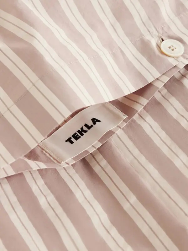 TEKLA Striped Organic Cotton-percale King Duvet Cover