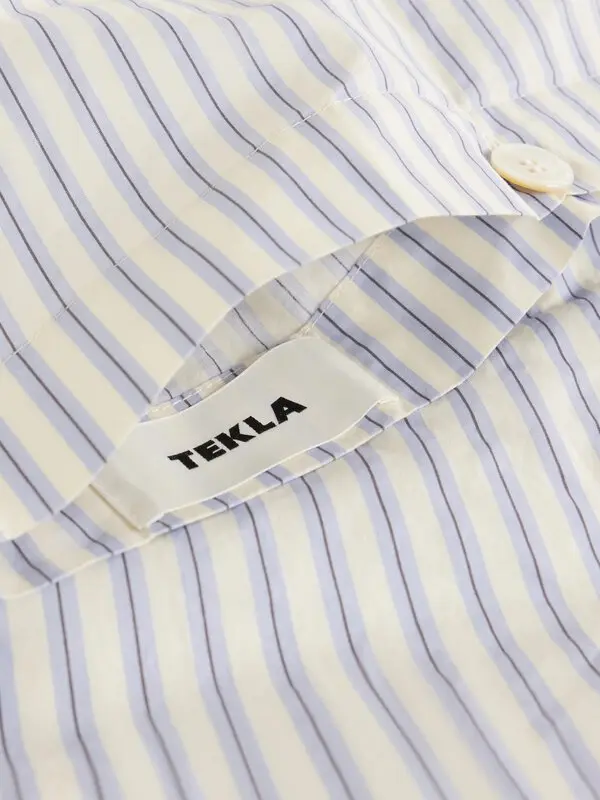 TEKLA Striped Organic Cotton-percale King Duvet Cover