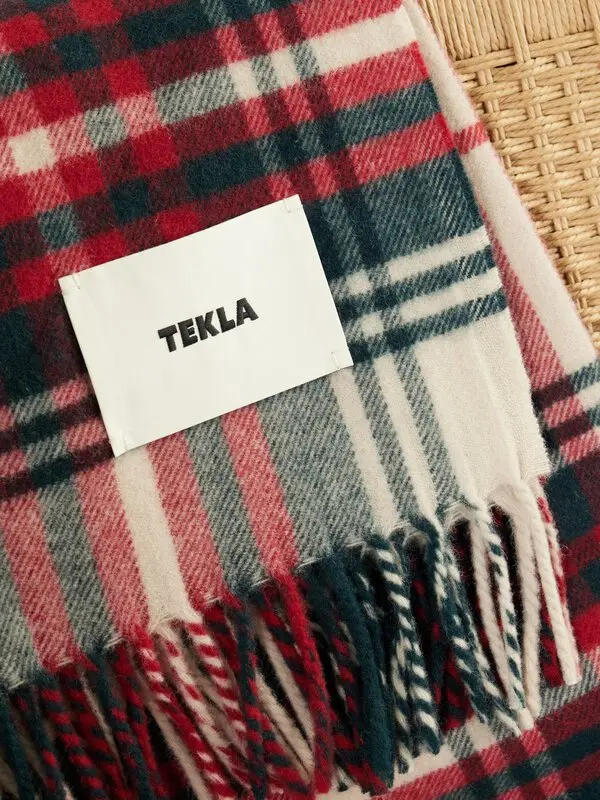 TEKLA Muir Checked Wool Throw