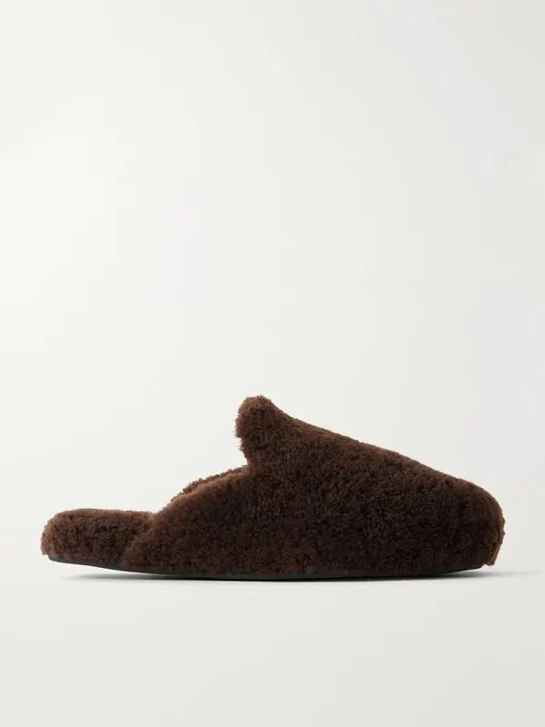 TEKLA Shearling Slippers - Brown