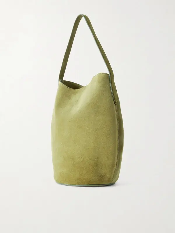 LIFFNER Belted Bucket Suede Shoulder Bag
