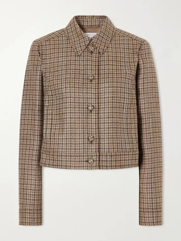 Gabriela Hearst Thereza Houndstooth Wool And Silk-blend Blazer