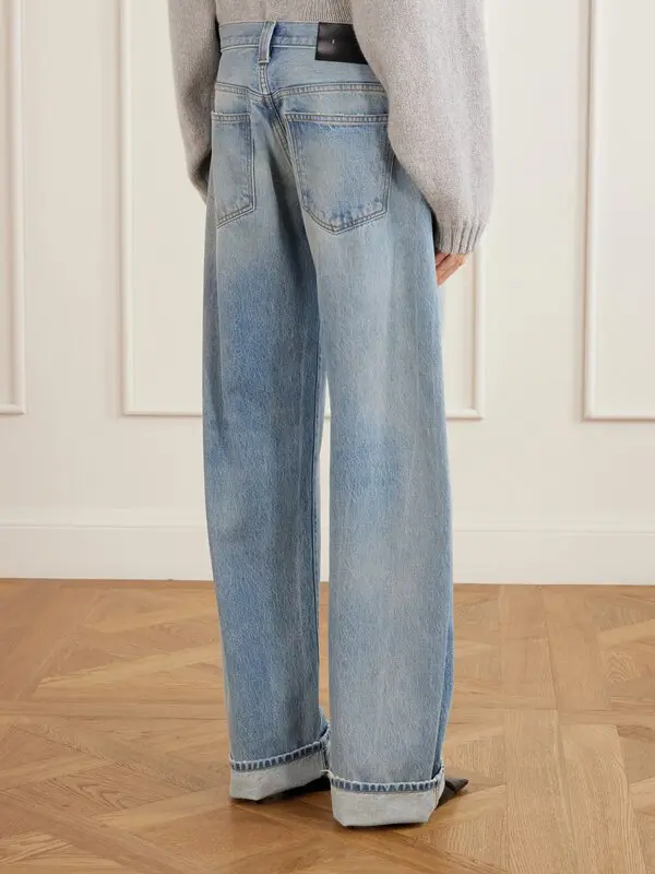 Khaite Karo Mid-waist Wide-leg Jeans