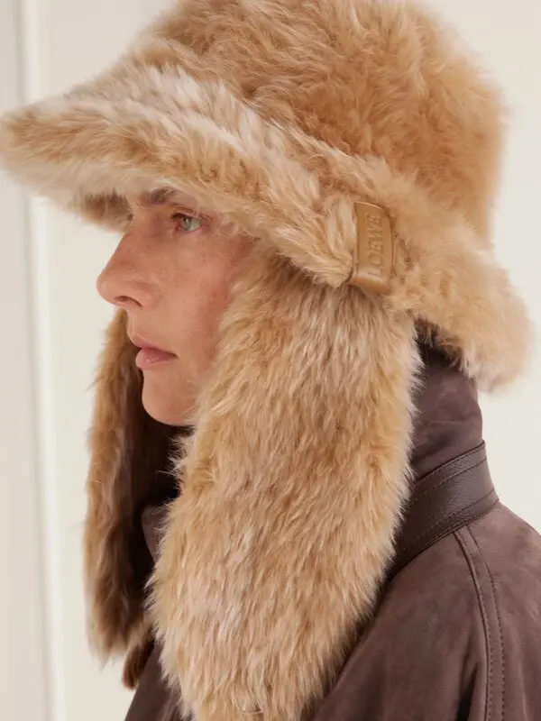 Loewe Loop Shearling Trapper Hat