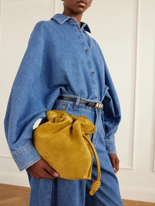Loewe Flamenco Medium Suede Clutch