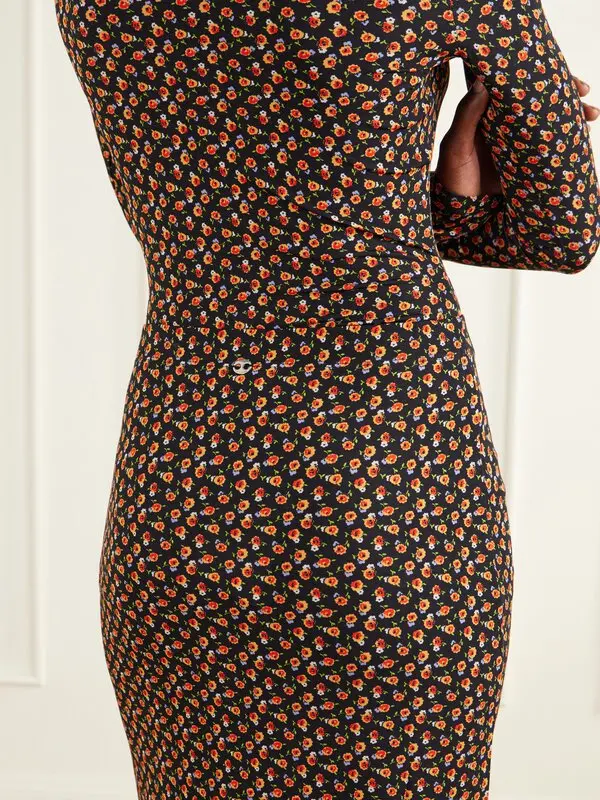 Rabanne Floral-jacquard Crepe Maxi Skirt