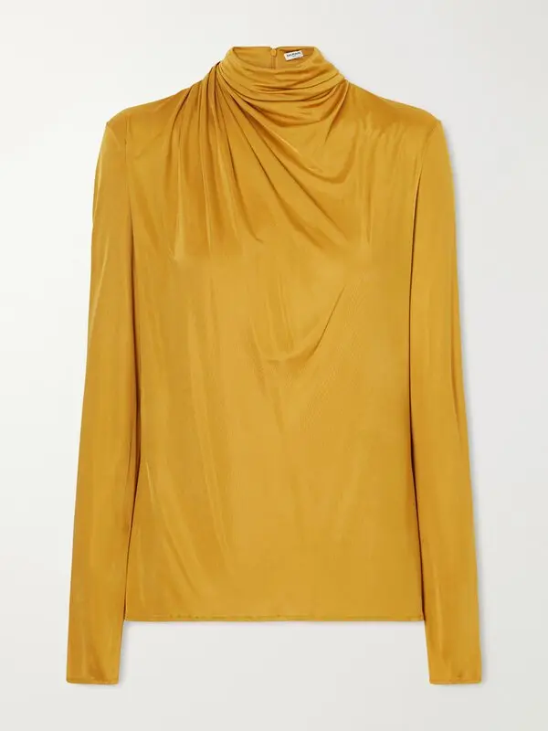 Balmain Draped Jersey Blouse