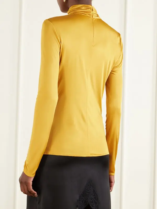 Balmain Draped Jersey Blouse
