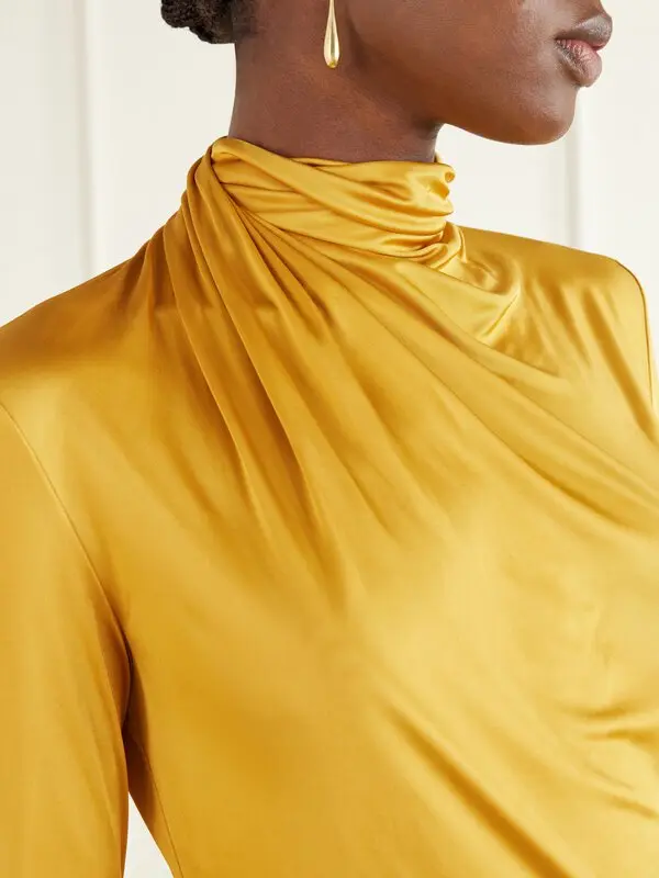 Balmain Draped Jersey Blouse