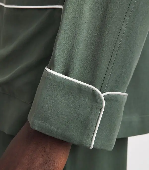 Olivia Von Halle Silk Twill Laurent Pyjama Set