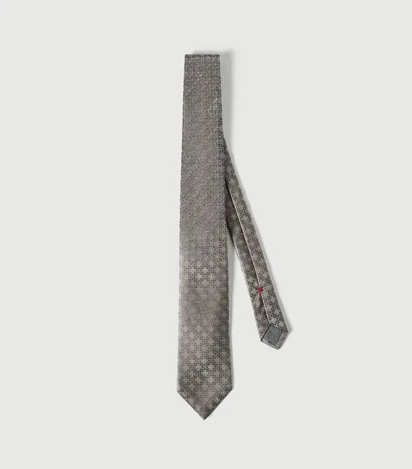 Brunello Cucinelli Silk Geometric Jacquard Tie