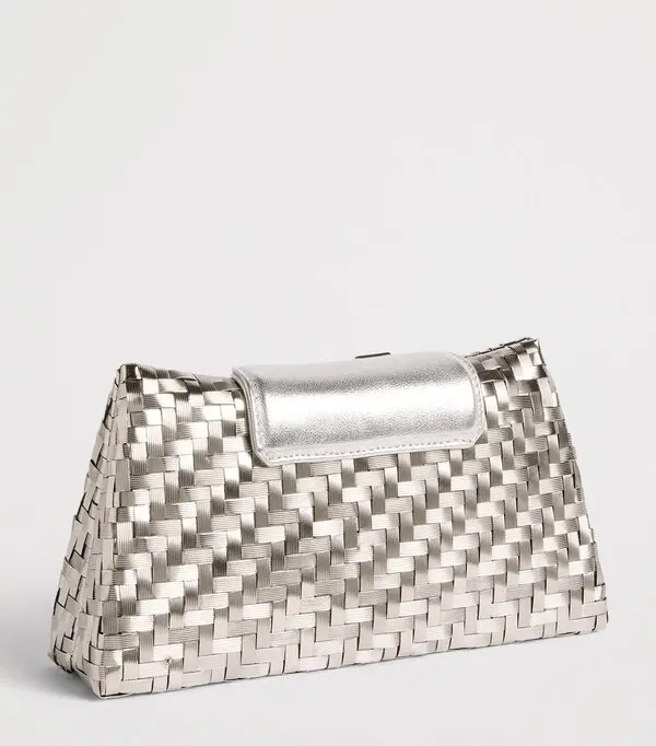 Rodo Woven Embellished Clutch Bag