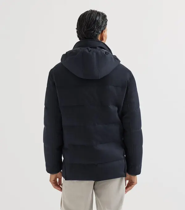 Brunello Cucinelli Wool Hooded Padded Jacket
