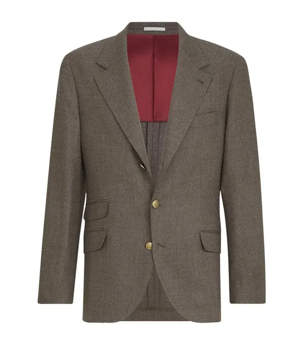Brunello Cucinelli Virgin Wool Deconstructed Cavallo Blazer