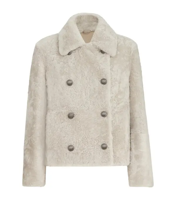 Brunello Cucinelli Shearling Double-breasted Jacket
