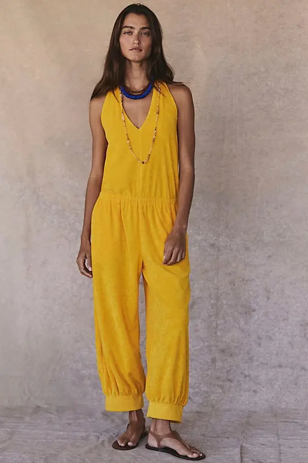 Free People Totally Terry Jumpsuit At - Ripe Mango