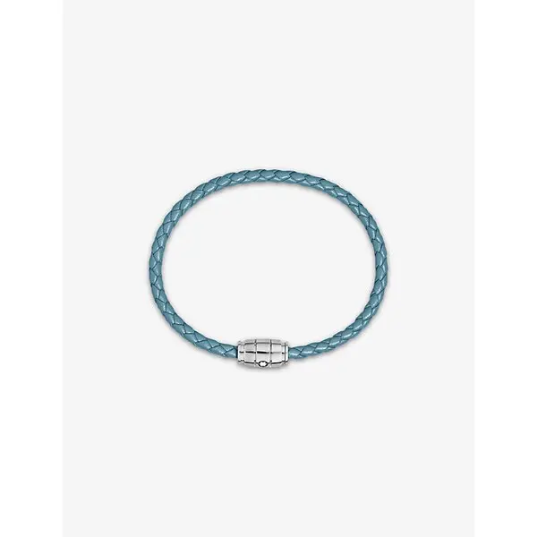 Montblanc Meisterstück 3 Rings Stainless-steel And Leather Bracelet - Multi-coloured