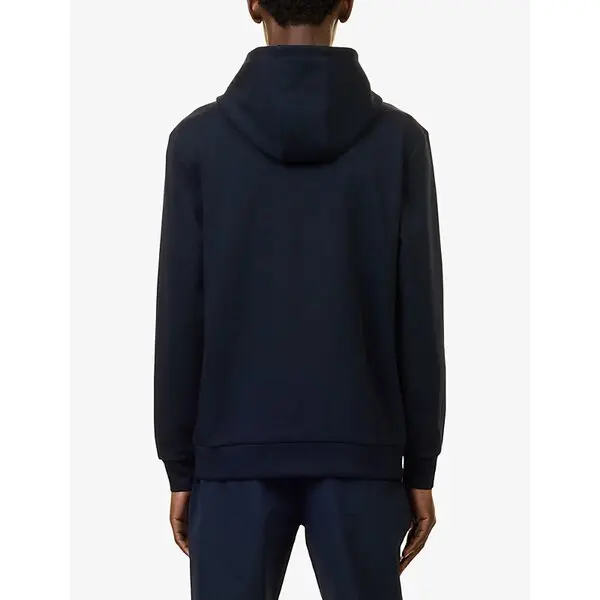ARNE Interlock Stretch-jersey Hoodie - Navy