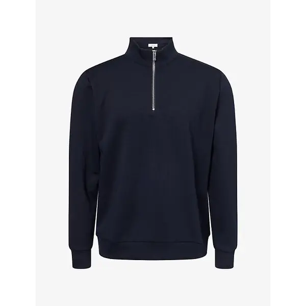 ARNE Interlock Stretch-jersey Sweatshirt - Navy