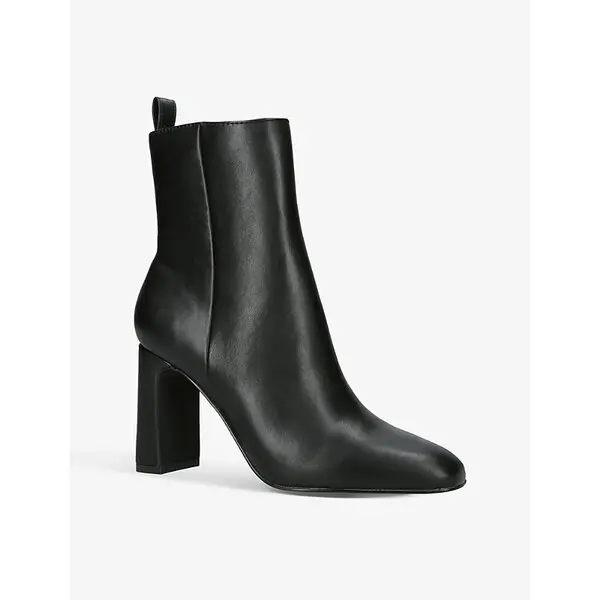 Steve Madden Adelisa Pull-tab Faux-leather Heeled Ankle Boots