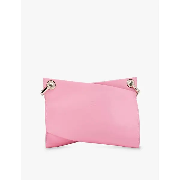 CHRISTIAN LOUBOUTIN Loubitwist Smooth Leather Chain Shoulder Bag