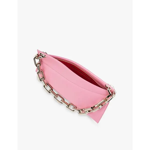 CHRISTIAN LOUBOUTIN Loubitwist Smooth Leather Chain Shoulder Bag