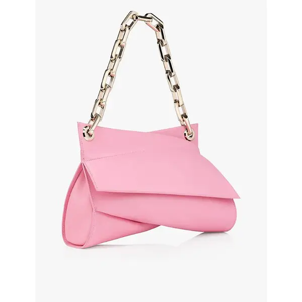 CHRISTIAN LOUBOUTIN Loubitwist Smooth Leather Chain Shoulder Bag
