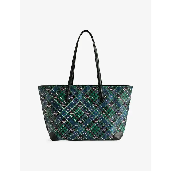 Zadig&Voltaire Z Shopper Punk Check Coated-canvas Tote Bag