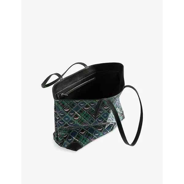 Zadig&Voltaire Z Shopper Punk Check Coated-canvas Tote Bag