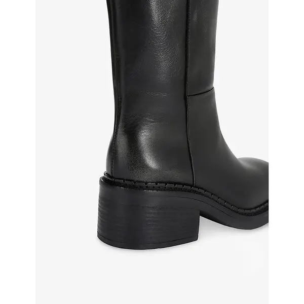 Steve Madden Davos Heeled Leather Knee-high Boots