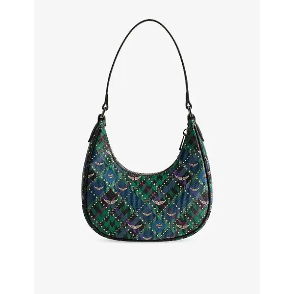 Zadig&Voltaire Z Night Out Punk Check Coated-canvas Shoulder Bag