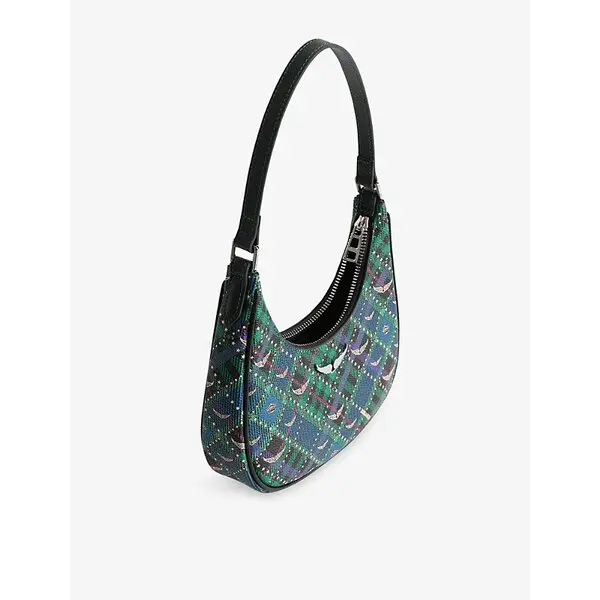 Zadig&Voltaire Z Night Out Punk Check Coated-canvas Shoulder Bag