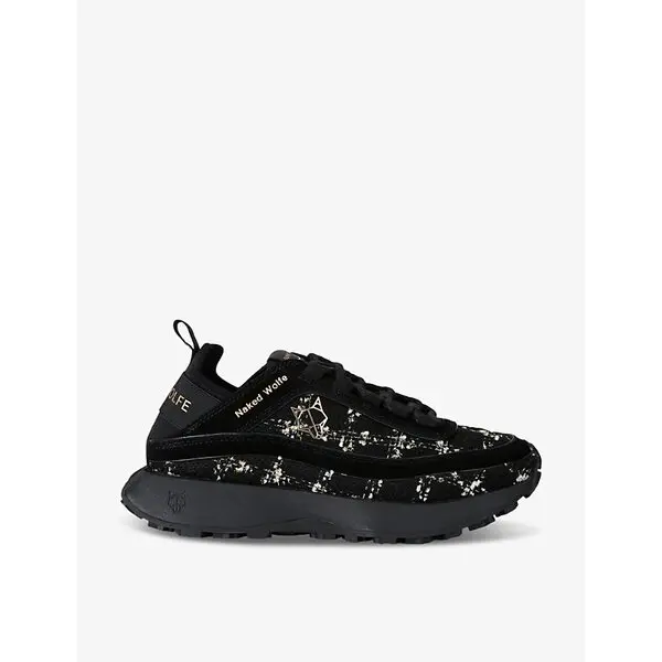 NAKED WOLFE Petal Chunky-sole Woven Low-top Trainers