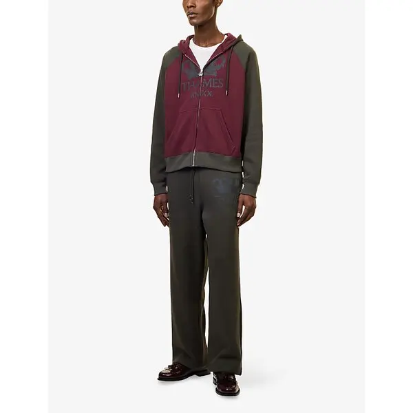 THAMES Stamp Cotton-blend Jogging Bottoms