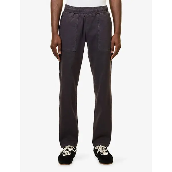 ARNE Carpenter Elasticated-waist Denim Trousers - Grey