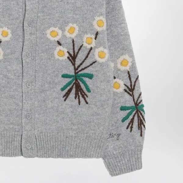 TINYCOTTONS Round-neck Woollen Cardigan