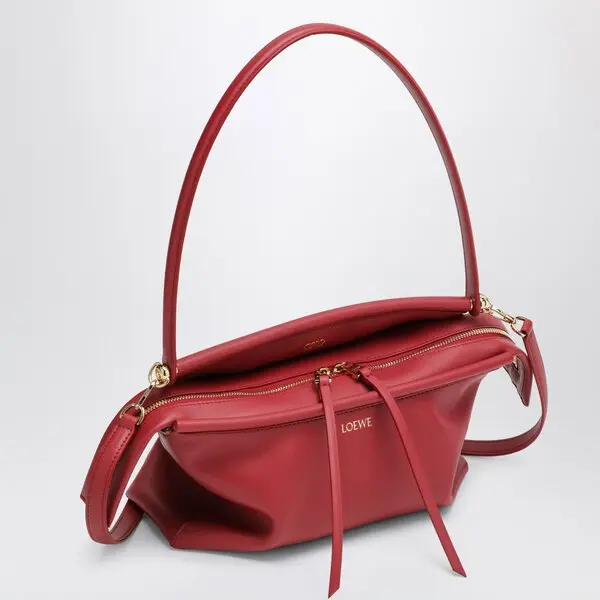 Loewe Small Whisker Bag In Carmine Leather - Red