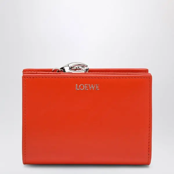 Loewe Claw Compact Leather Wallet - Orange