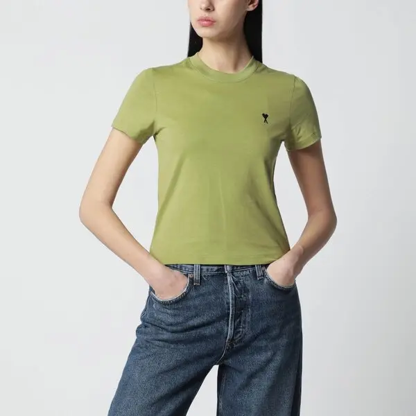 AMI Paris De Coeur Matcha T-shirt