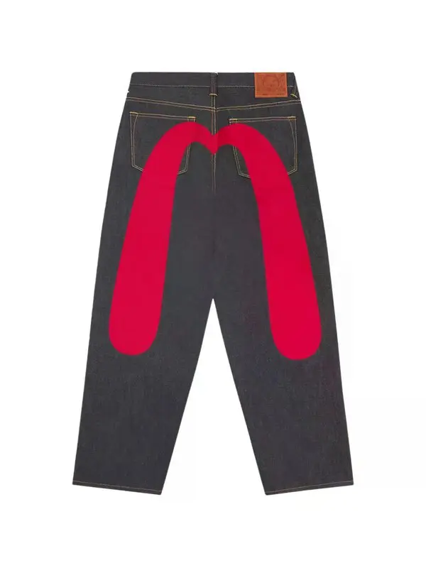 EVISU Daicock Print Jeans - Blue