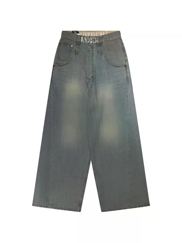 PROTOCOL INDEX Retro-wash Wide-leg Jeans